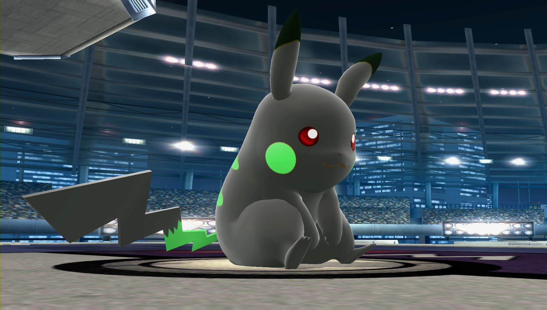 Dark Pikachu (Green) [Super Smash Bros. (Wii U)] [Mods]