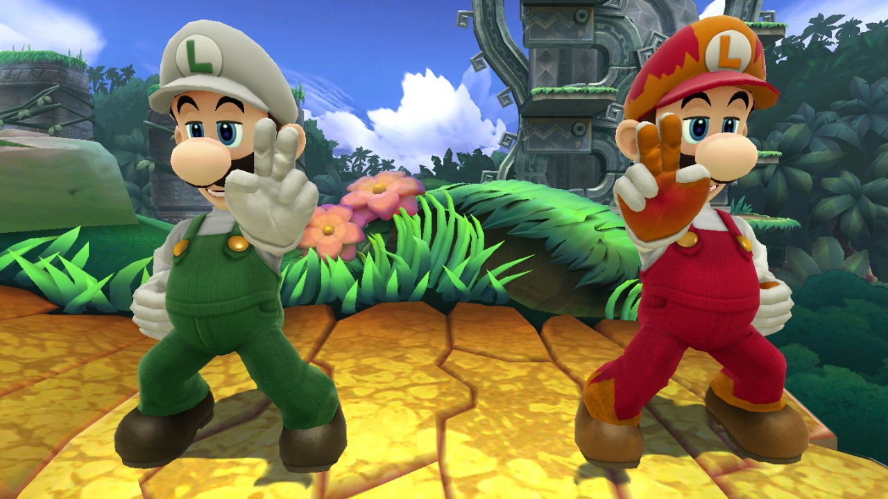 Fire and Ice Luigi [Super Smash Bros. (Wii U)] [Mods]