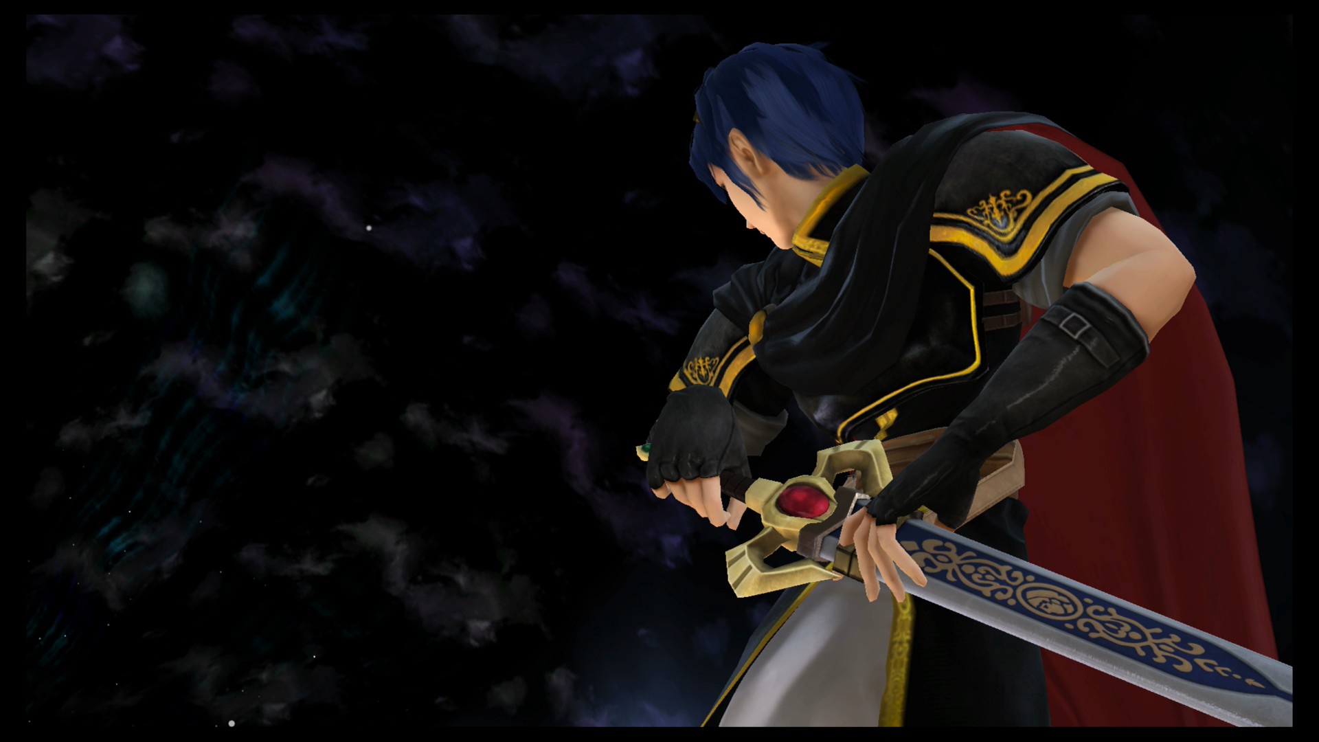 Black Melee Marth (recolor) [Super Smash Bros. (Wii U)] [Mods]