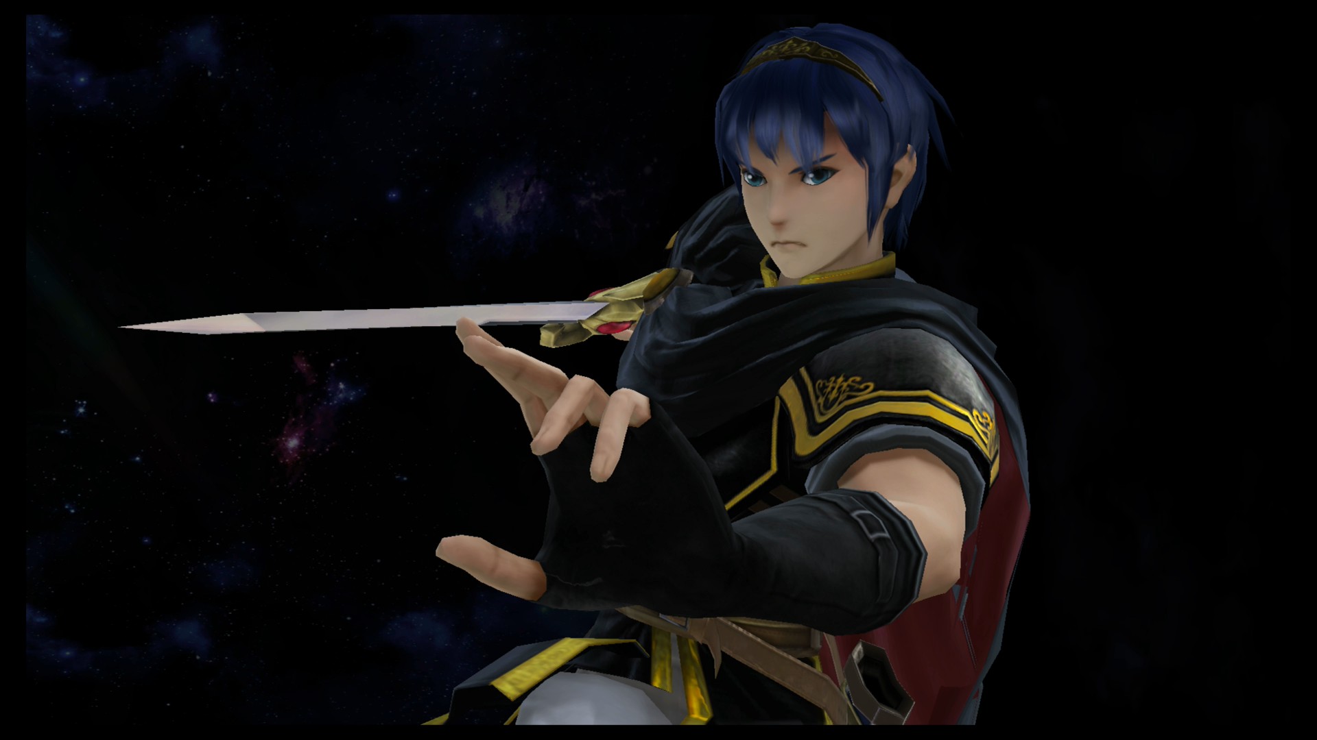 Black Melee Marth (recolor) [Super Smash Bros. (Wii U)] [Mods]