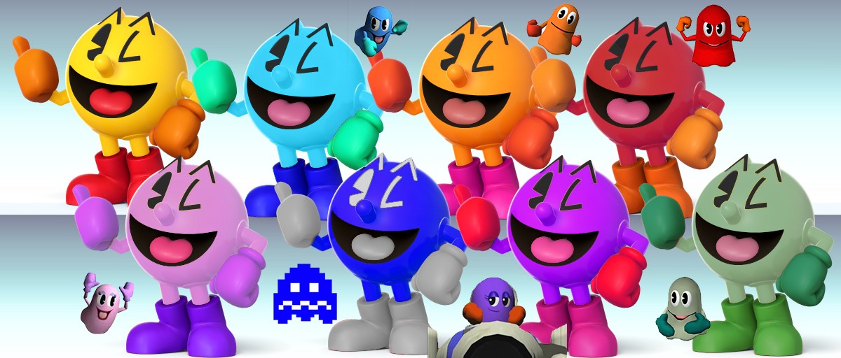 Pac-Man: Ghost Colored Skins pack Mod for Super Smash Bros. (Wii U ...