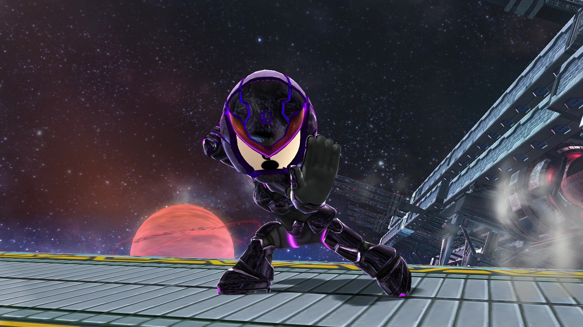 Dark Bionic Armor for Female Mii Brawler Mod for Super Smash Bros. (Wii ...