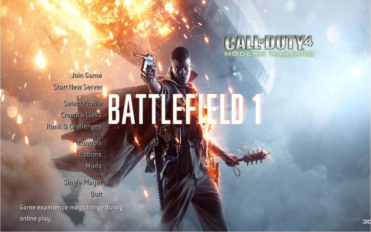 Battlefield 1 Background Mod for Call of Duty 4: Modern Warfare | CoD4 Mods