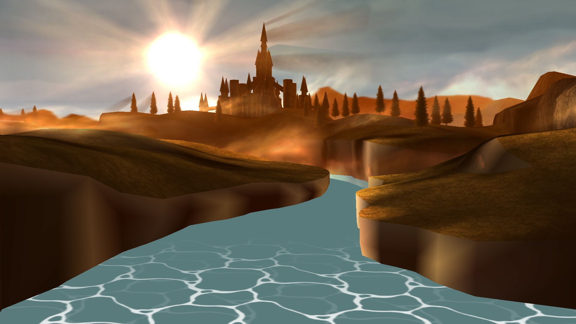 Bridge of Eldin with water and bright sky Mod for Super Smash Bros ...