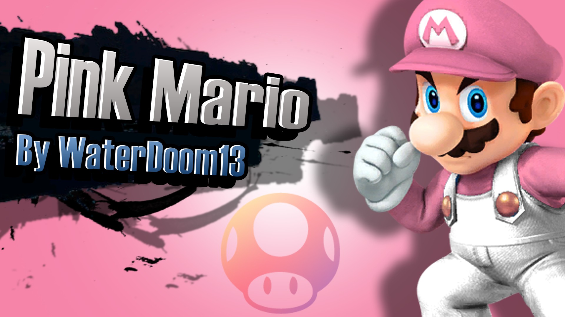 Pink Mario! [Super Smash Bros. (Wii U)] [Mods]