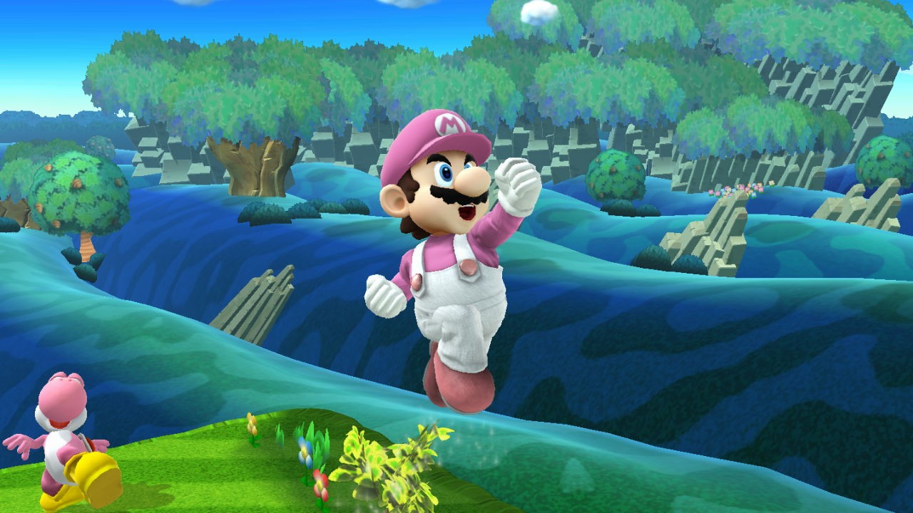 Pink Mario! [Super Smash Bros. (Wii U)] [Mods]