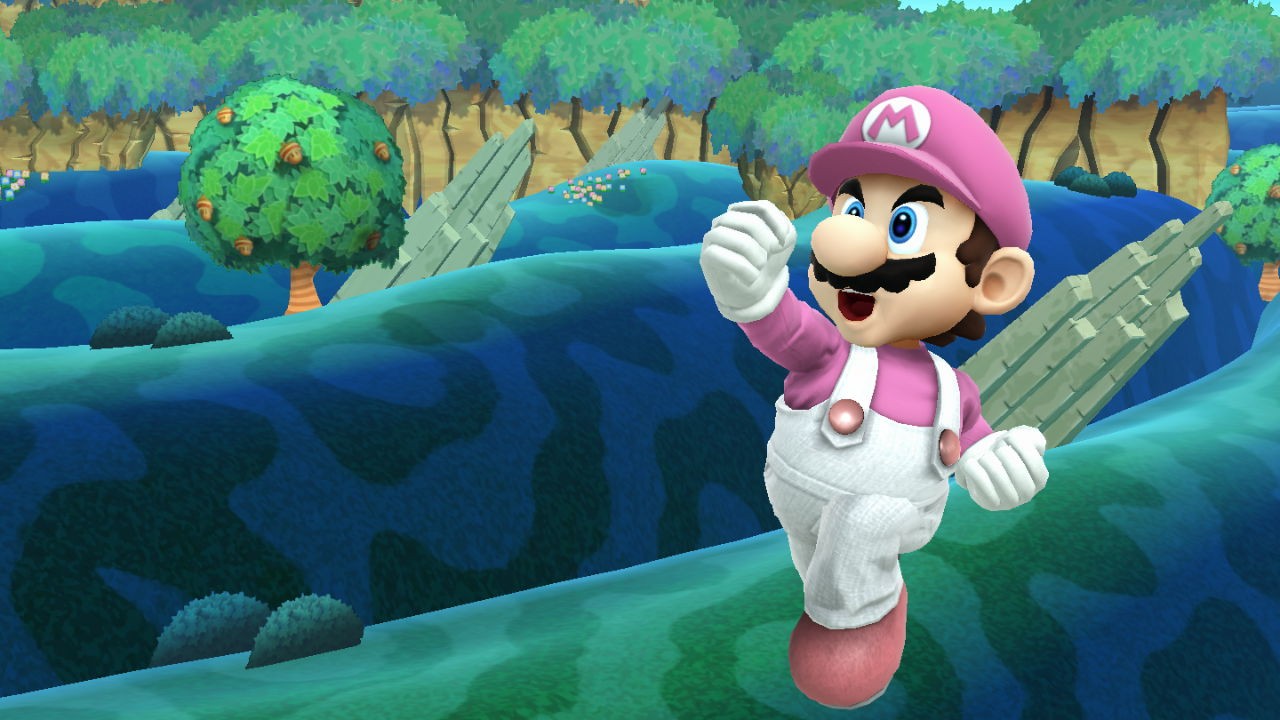 Pink Mario! [Super Smash Bros. (Wii U)] [Mods]