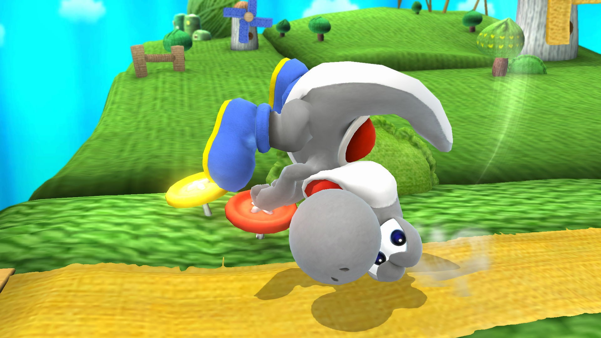 Grey Yoshi - Recolor by phili11 [Super Smash Bros. (Wii U)] [Mods]