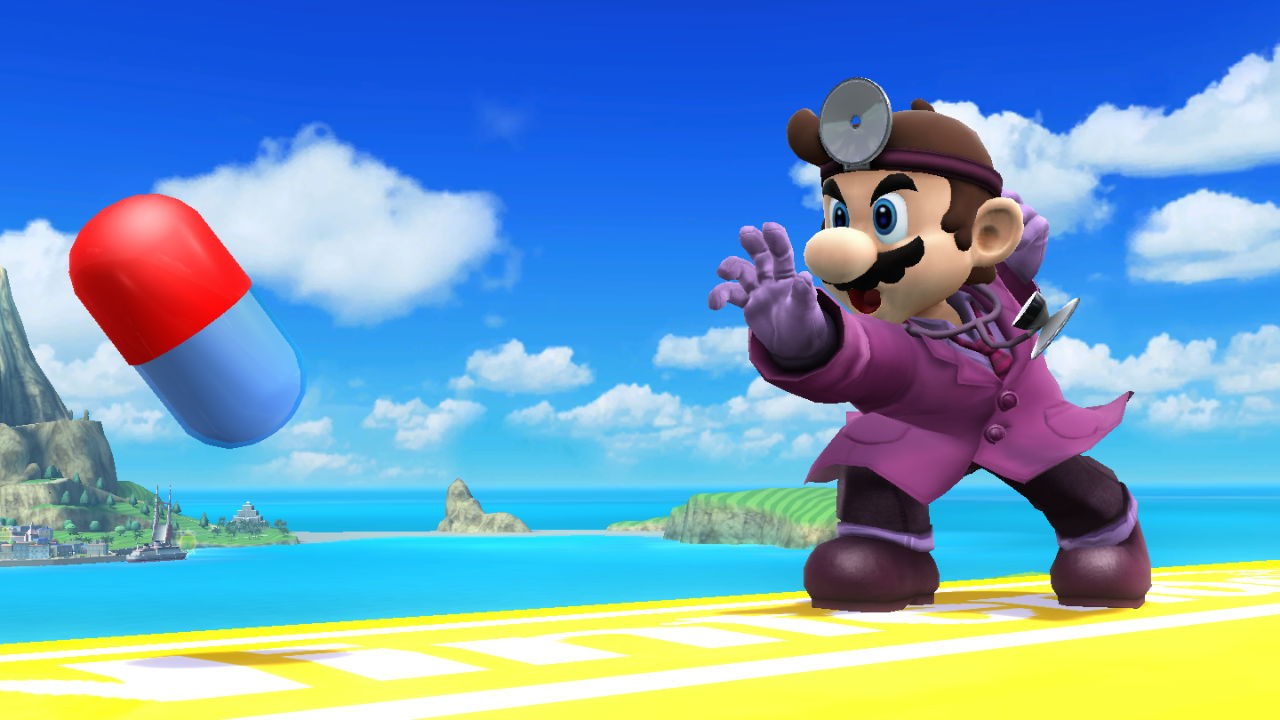 Violet Dr. Mario [Super Smash Bros. (Wii U)] [Mods]