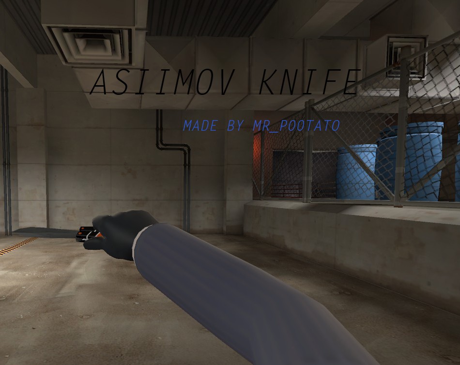 Asiimov Knife without skinned blade [Team Fortress 2] [Mods]
