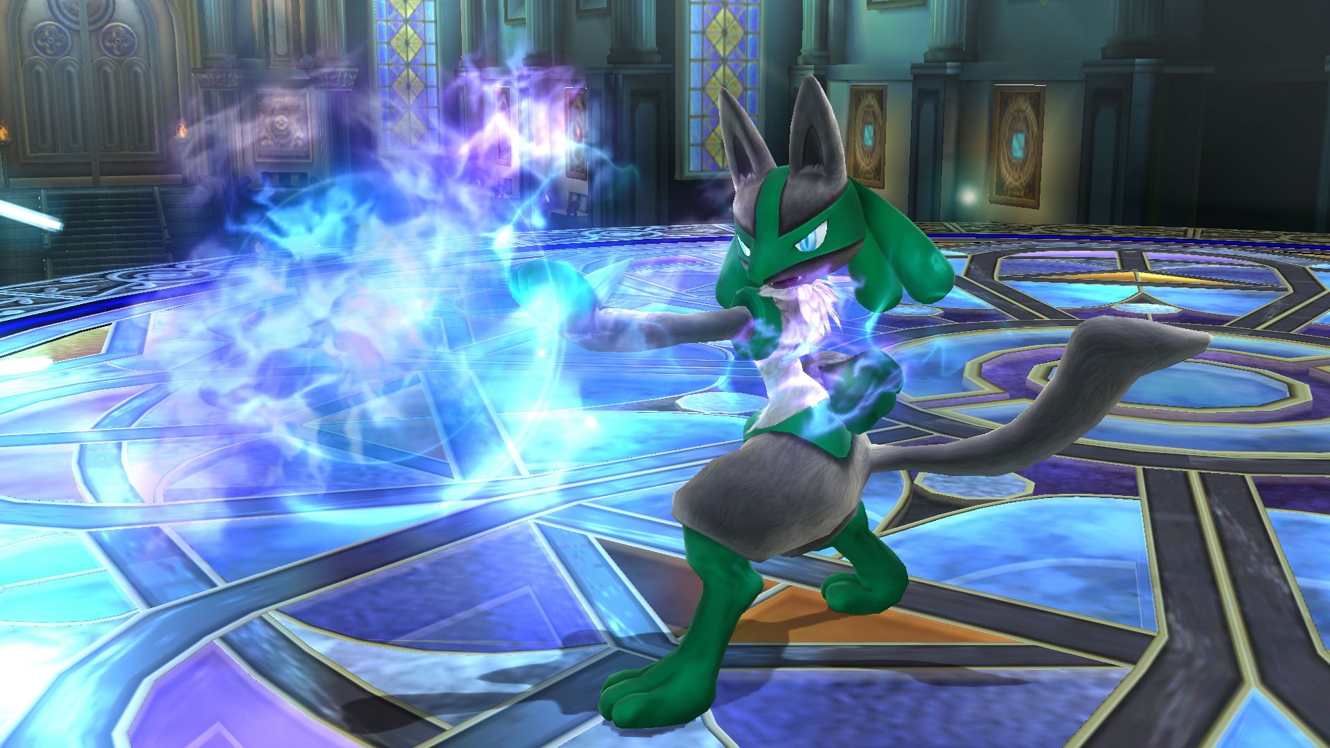 Green & Black Lucario (Hydra Recolor) V1.3 Mod for Super Smash Bros ...