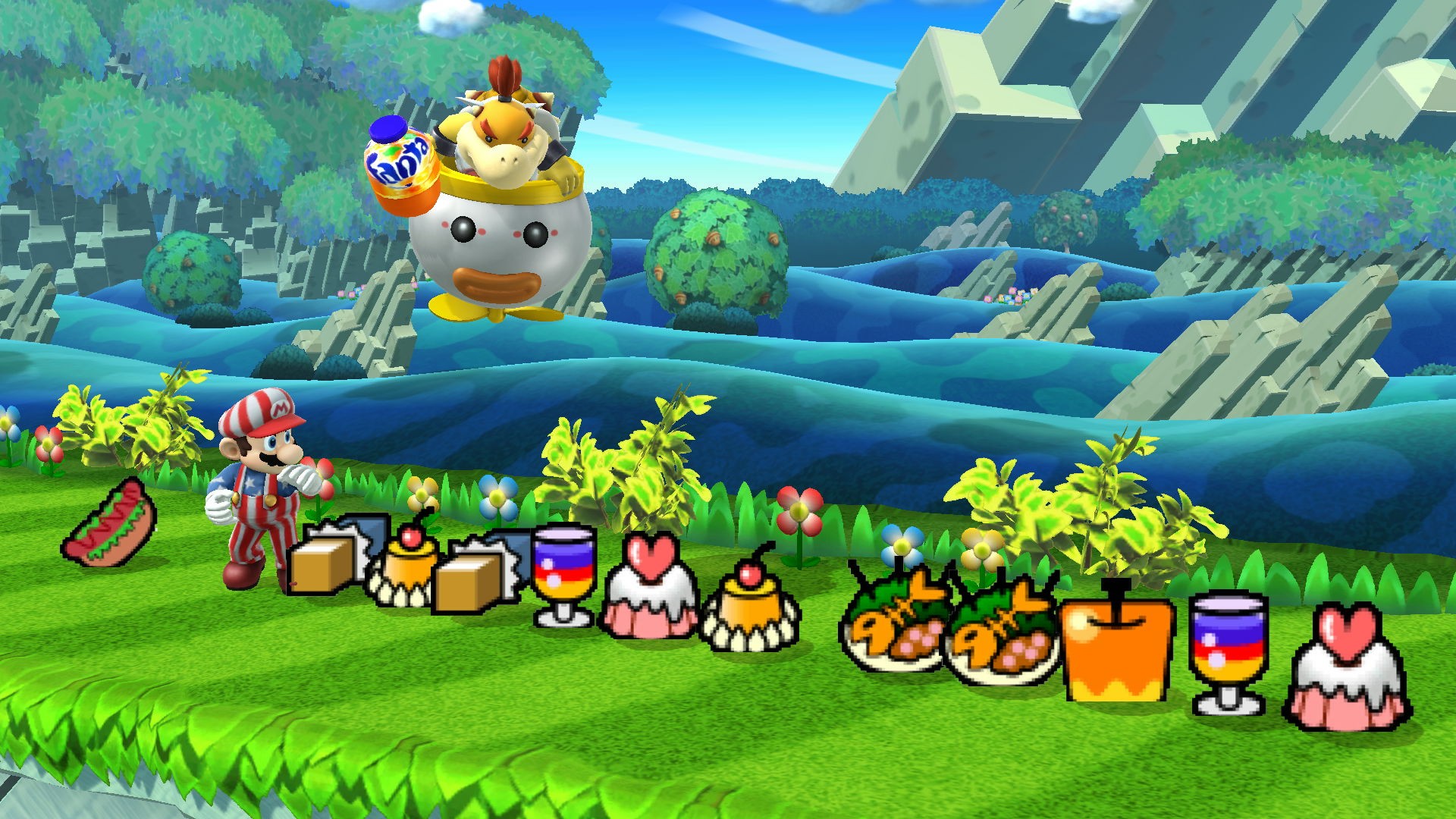 Super Paper Mario Food [Super Smash Bros. (Wii U)] [Mods]
