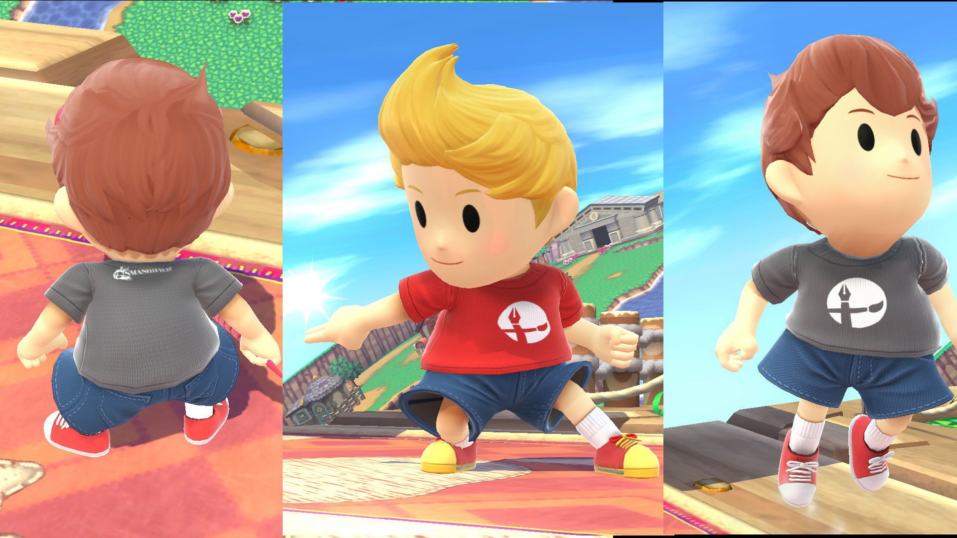 Smashified T-Shirts (Lucas and Travis) Mod for Super Smash Bros. (Wii U ...