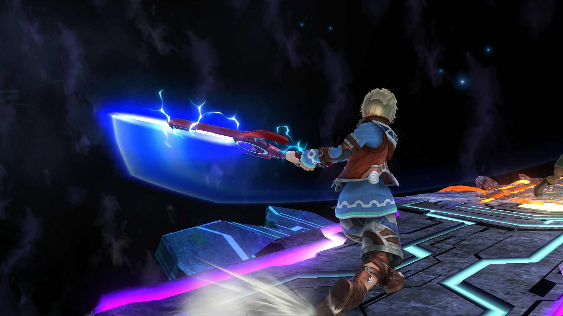 Dark Blue Monado Energy Mod for Shulk [Super Smash Bros. (Wii U)] [Mods]