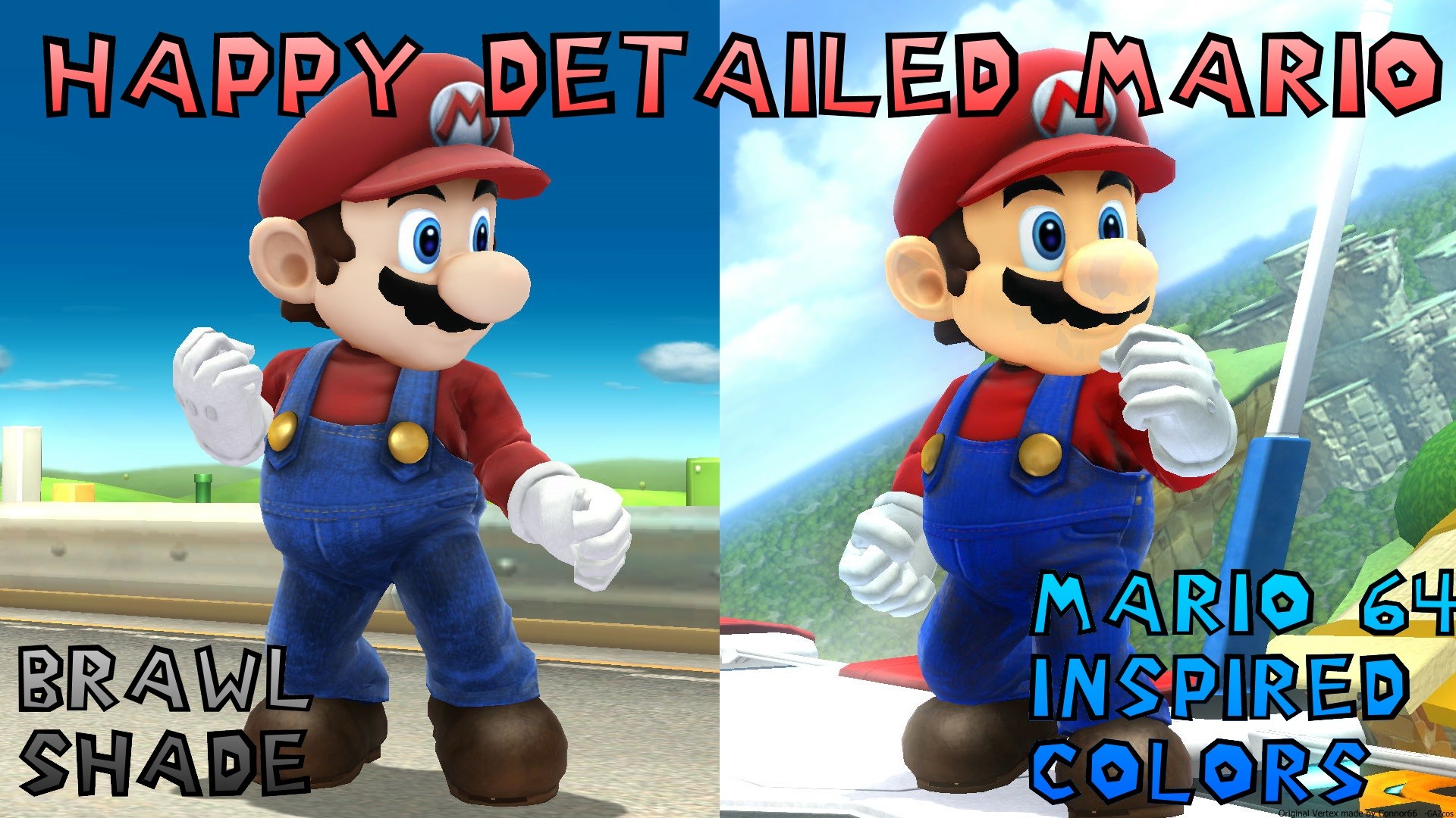 Happy Detailed Brawl Mario and Mario 64 (Request) [Super Smash Bros ...