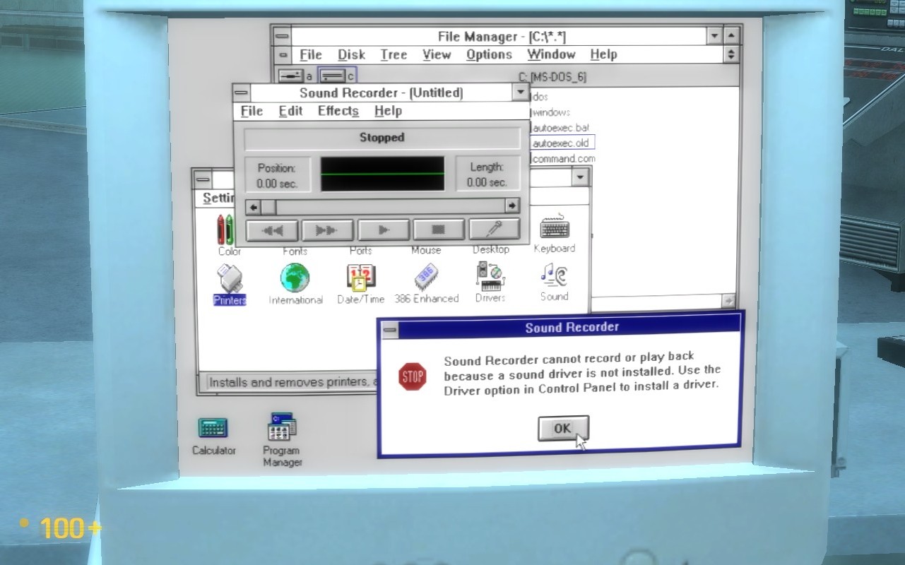 Windows 3.1 Monitor Screens [Black Mesa] [Mods]