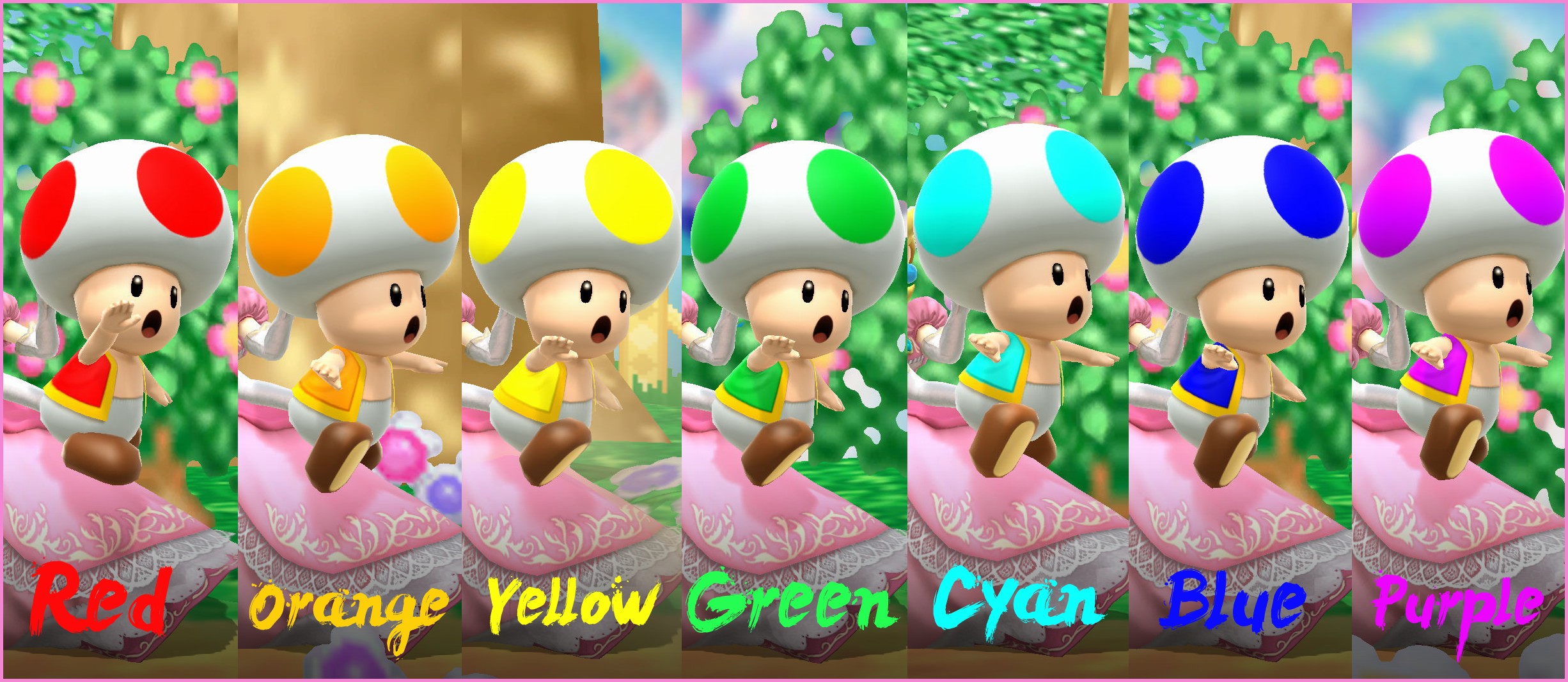 Toad Recolor Pack Mod for Super Smash Bros. (Wii U) | SSB4U Mods
