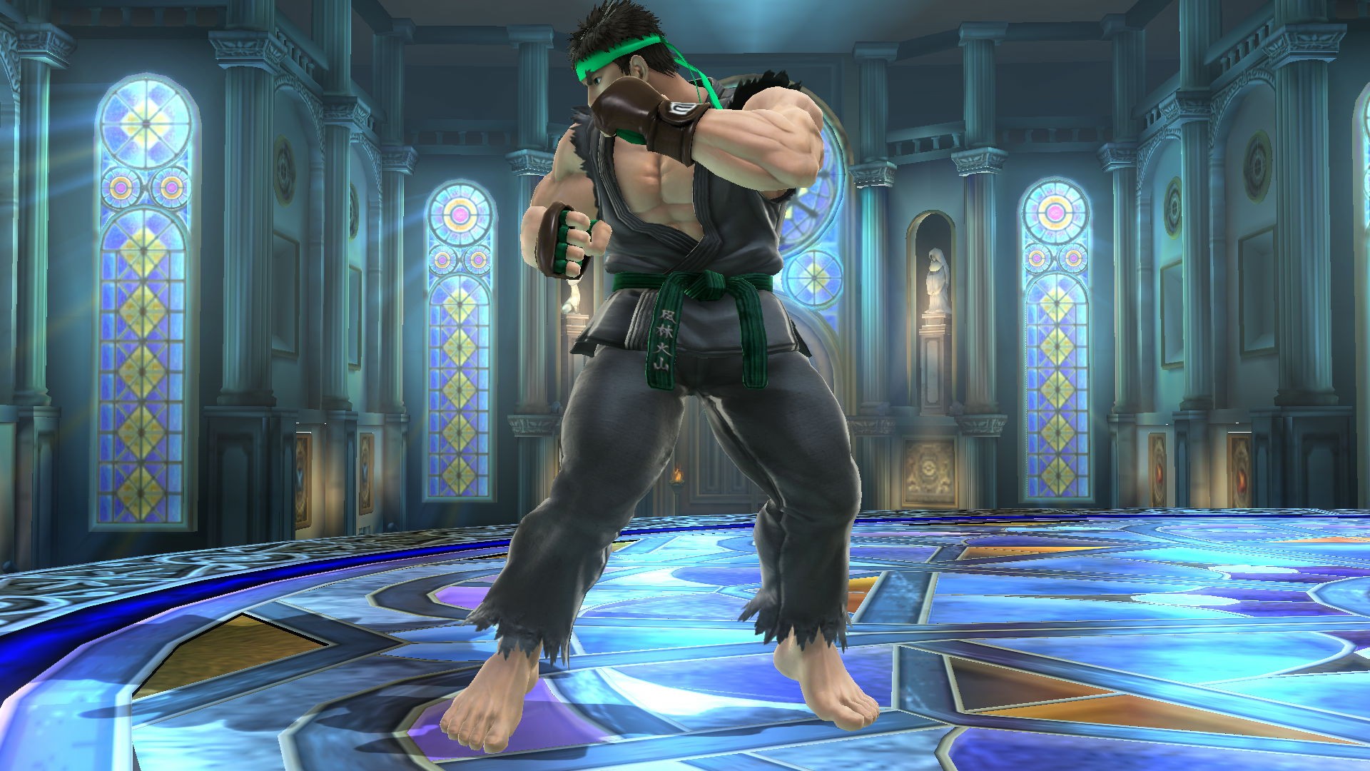 Green & Black Ryu (Hydra Recolor) [Super Smash Bros. (Wii U)] [Mods]