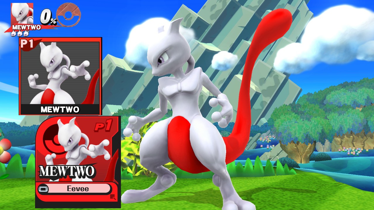 Red Tailed Mewtwo Mod for Super Smash Bros. (Wii U) | SSB4U Mods