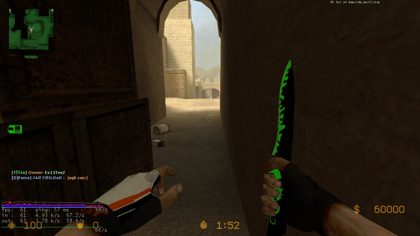 Green Dragon Knife Mod for Counter-Strike: Source | CS:S Mods