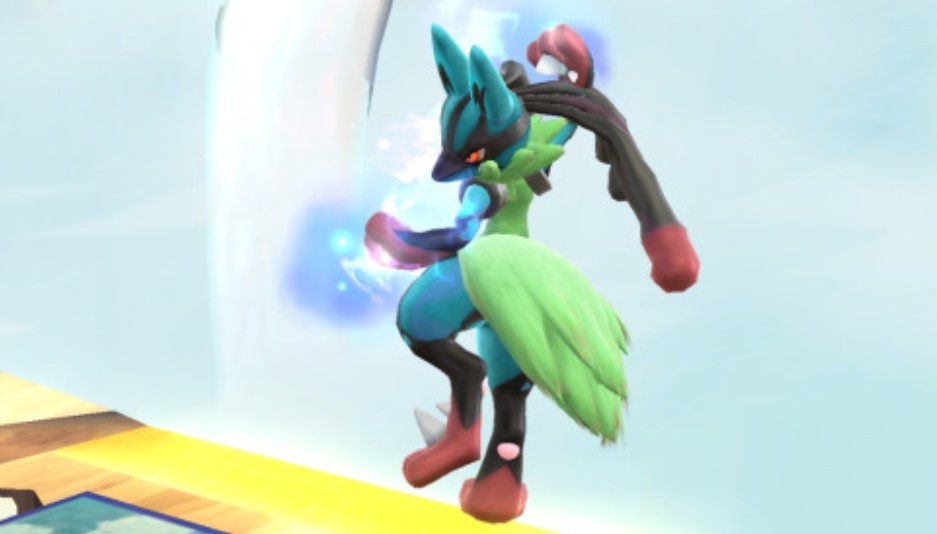 Teal Mega Lucario Recolor Mod for Super Smash Bros. (Wii U) | SSB4U Mods