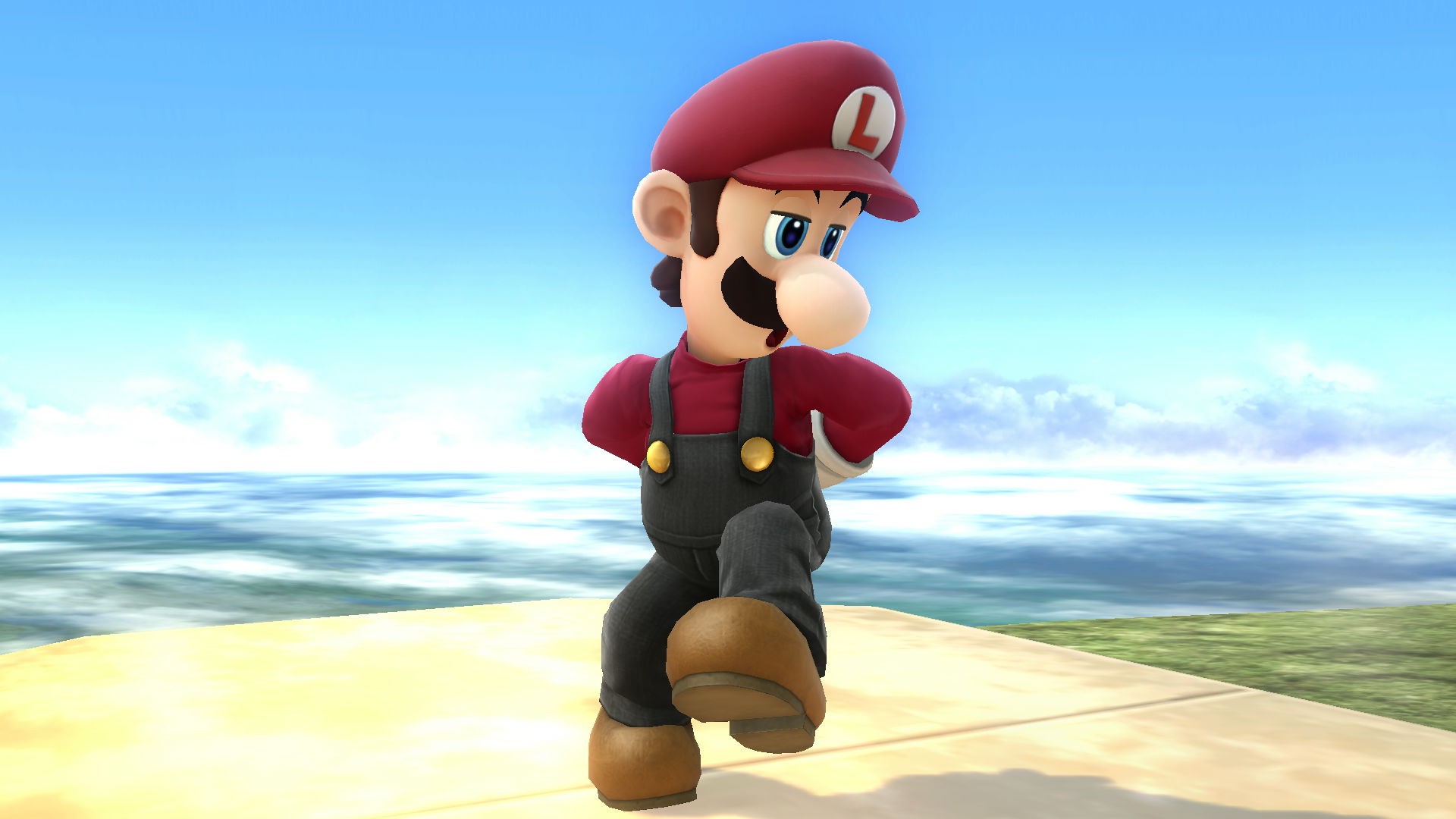 Flying Luigi,Mario recolor [Super Smash Bros. (Wii U)] [Mods]