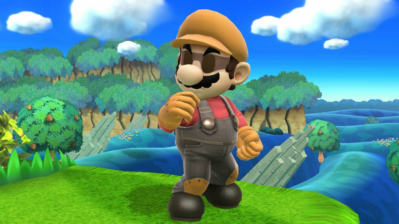 TF2 Engineer Mario Mod for Super Smash Bros. (Wii U) | SSB4U Mods