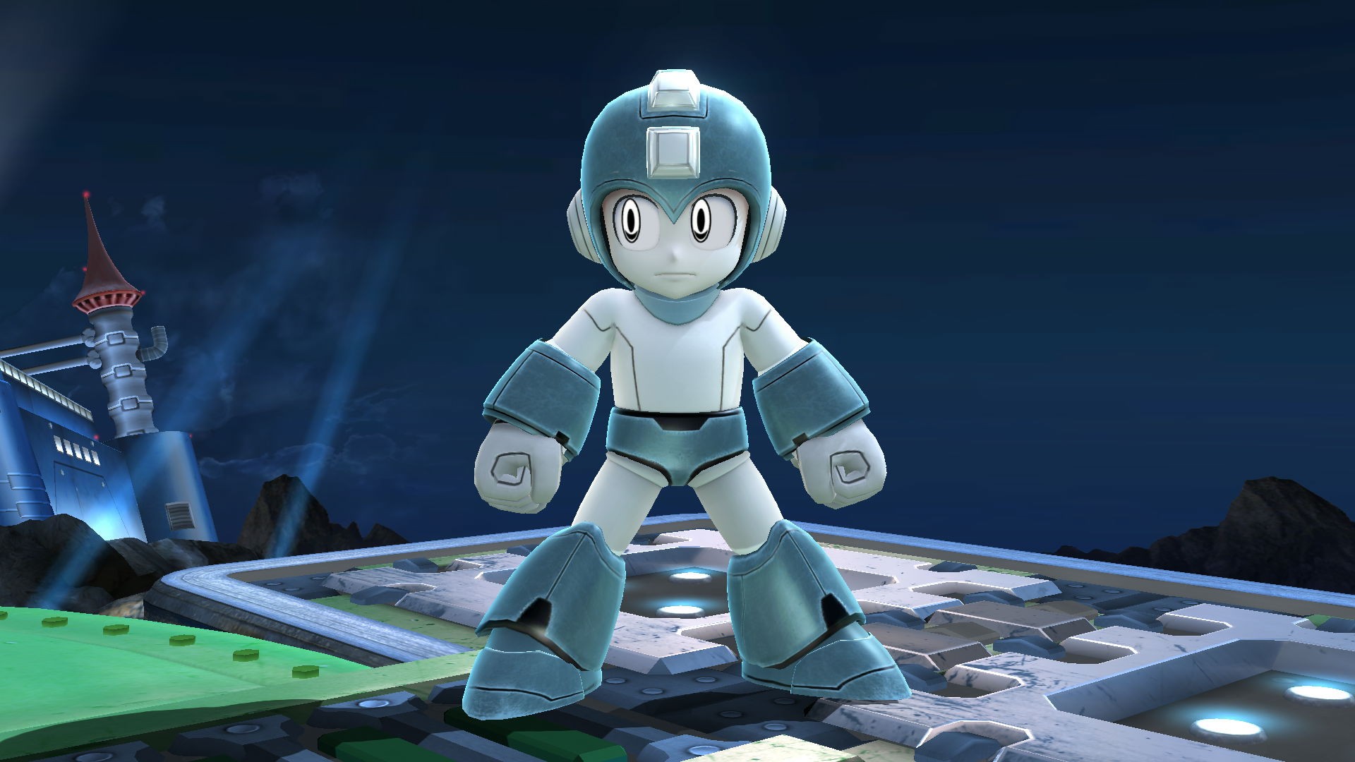 Blue and White Mega Man [Super Smash Bros. (Wii U)] [Mods]