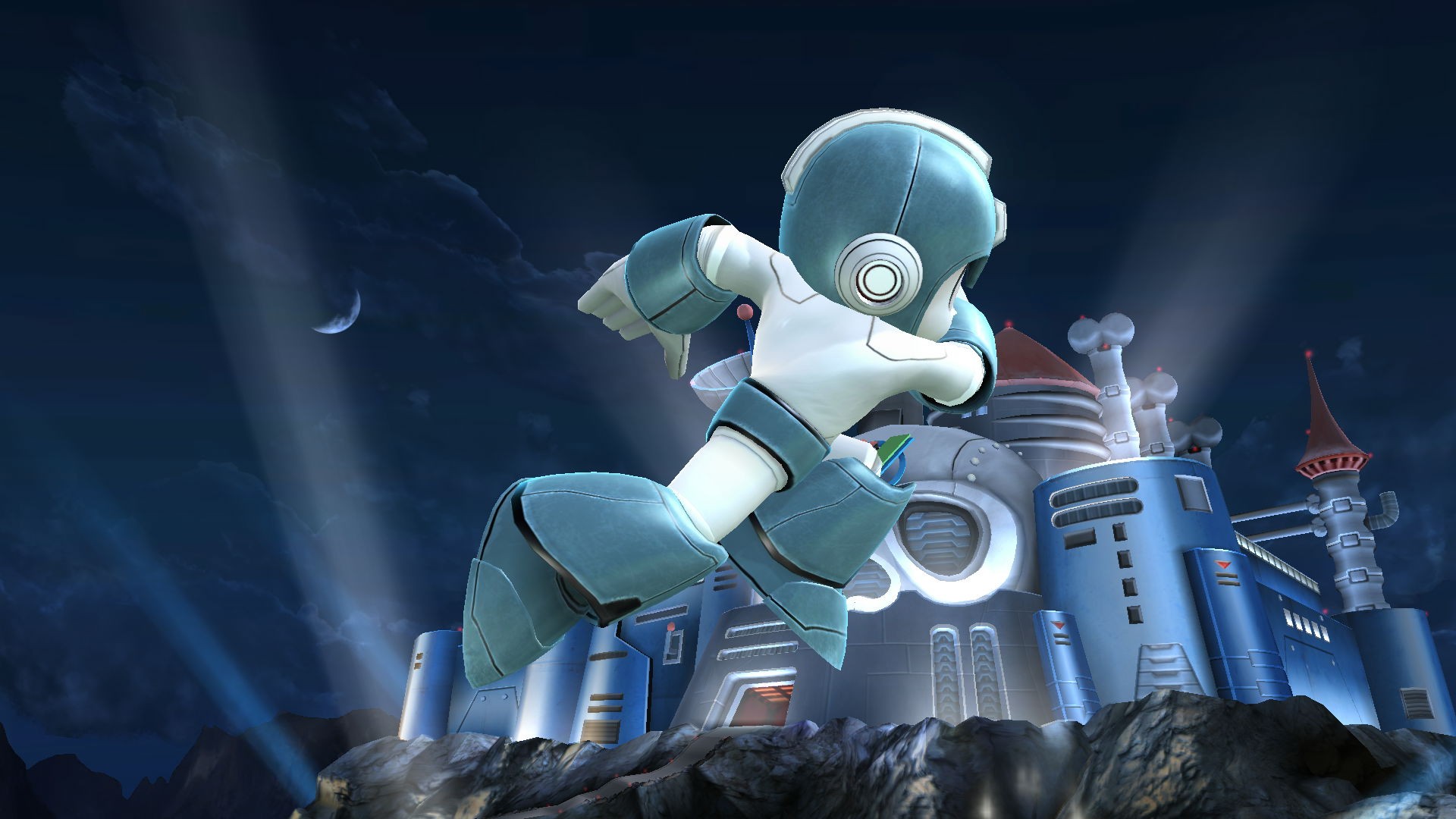 Blue and White Mega Man [Super Smash Bros. (Wii U)] [Mods]