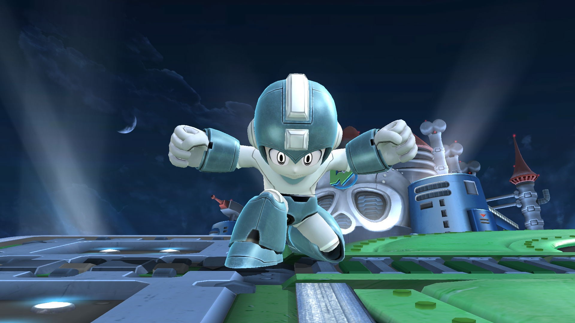 Blue and White Mega Man [Super Smash Bros. (Wii U)] [Mods]