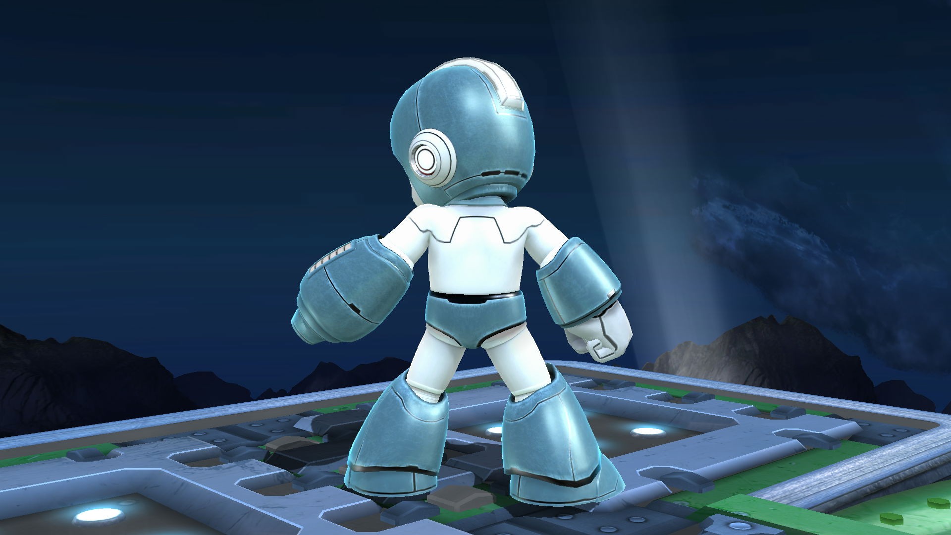 Blue and White Mega Man [Super Smash Bros. (Wii U)] [Mods]