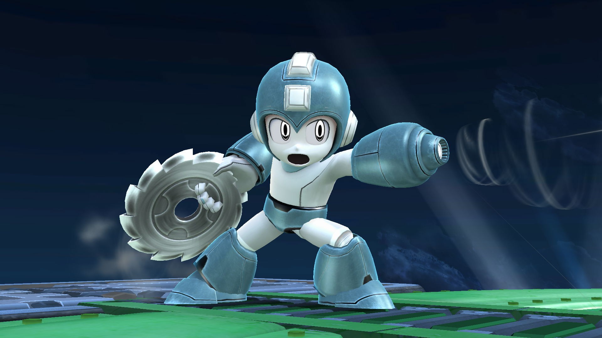 Blue and White Mega Man [Super Smash Bros. (Wii U)] [Mods]