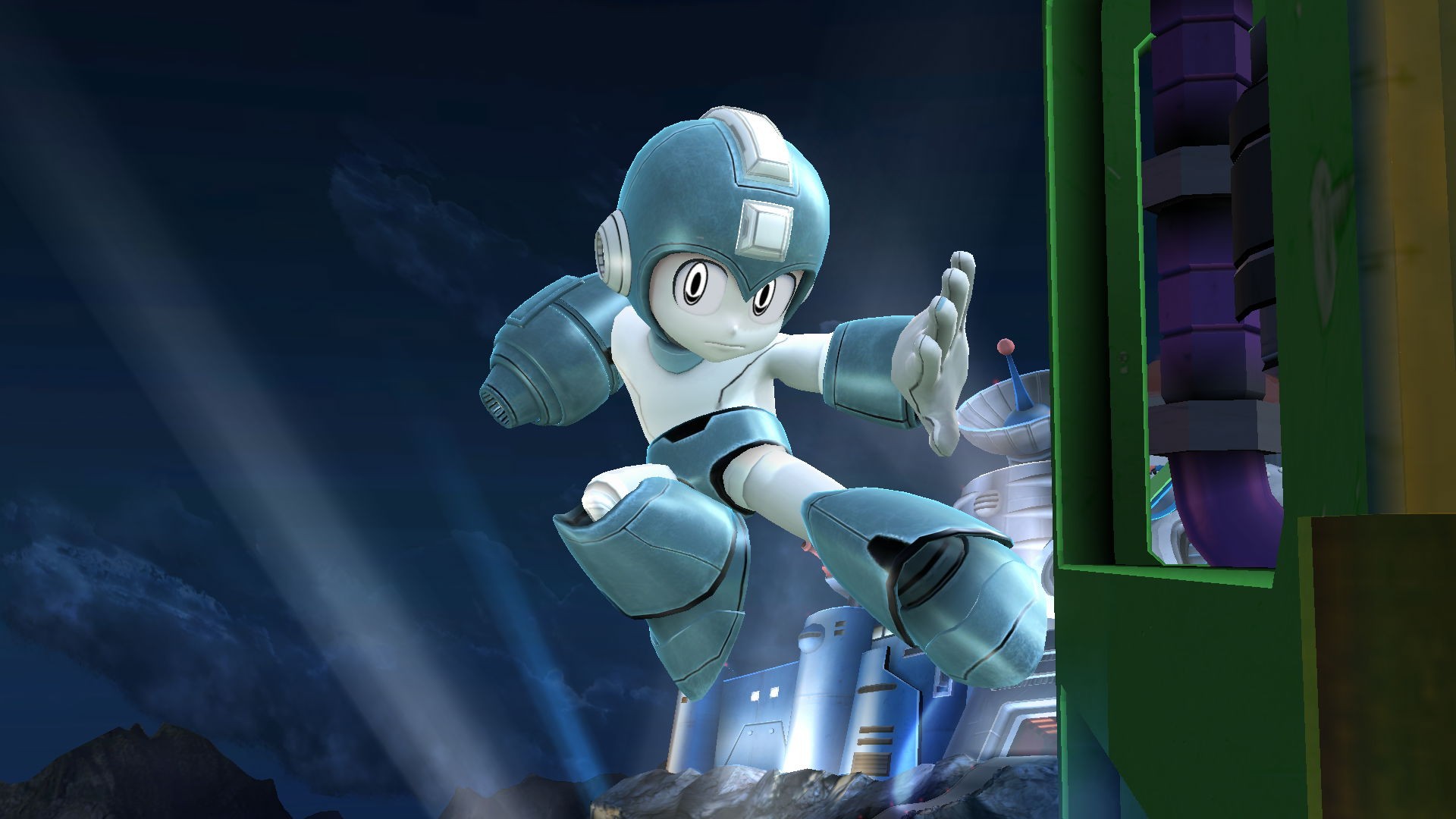 Blue and White Mega Man [Super Smash Bros. (Wii U)] [Mods]