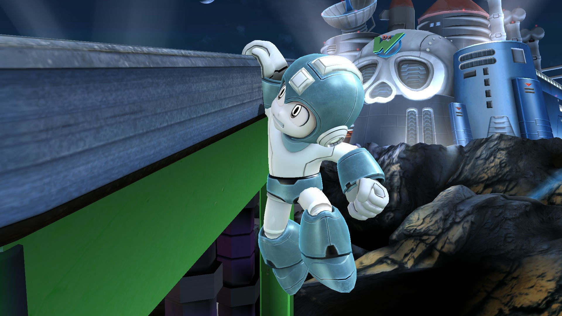 Blue and White Mega Man [Super Smash Bros. (Wii U)] [Mods]