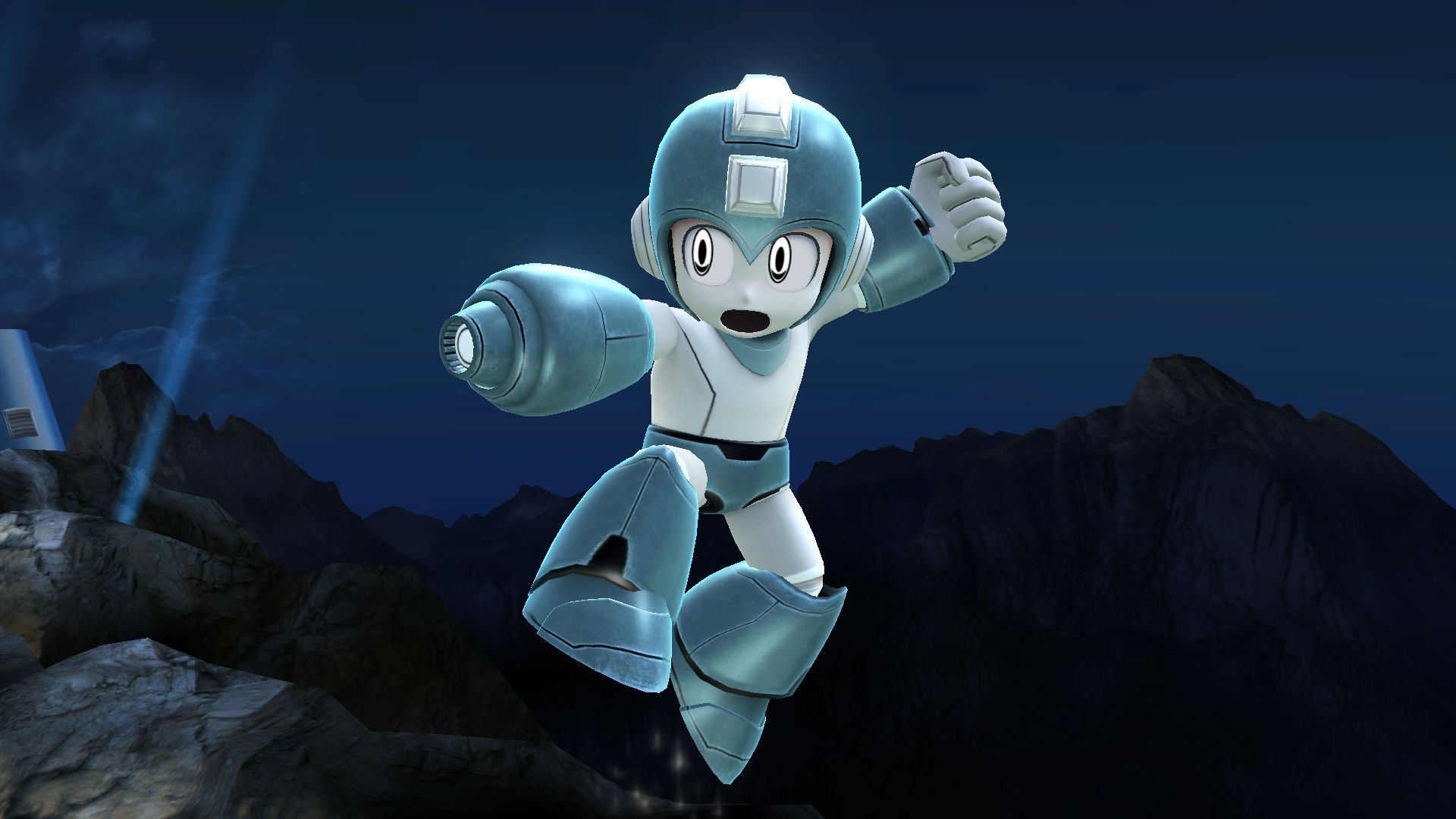 Blue and White Mega Man [Super Smash Bros. (Wii U)] [Mods]