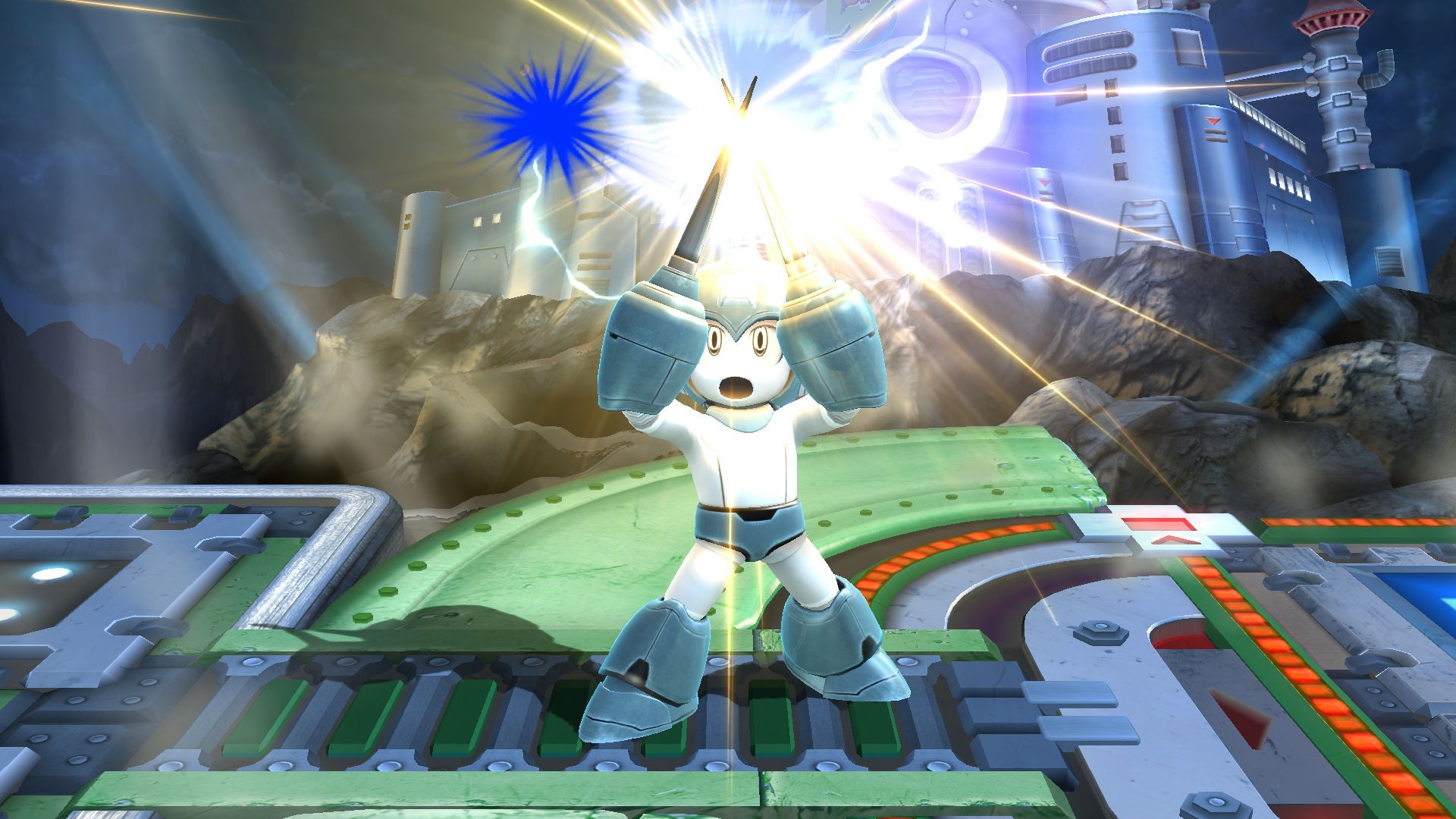 Blue and White Mega Man [Super Smash Bros. (Wii U)] [Mods]