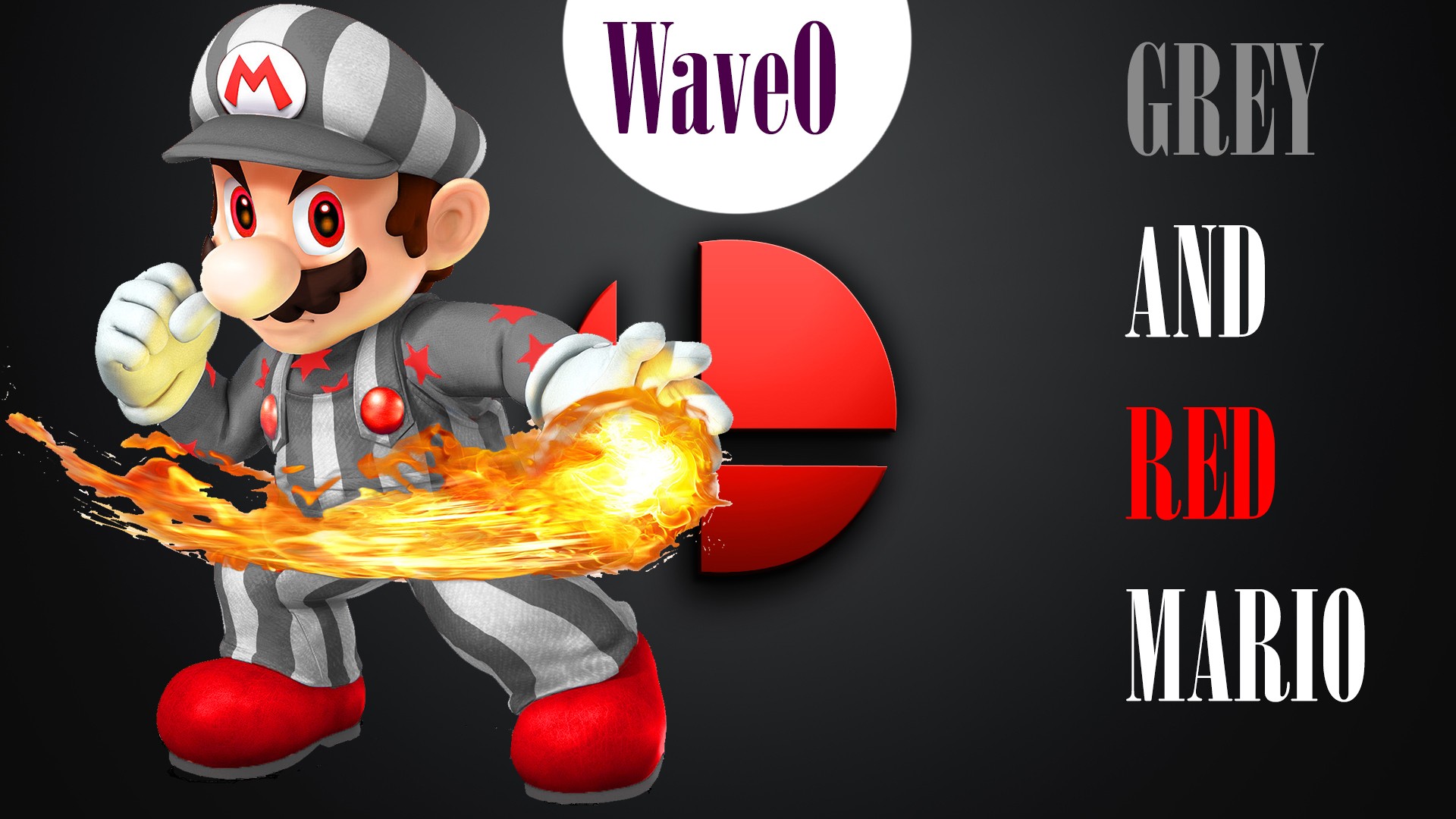 Grey and Red Mario [Super Smash Bros. (Wii U)] [Mods]