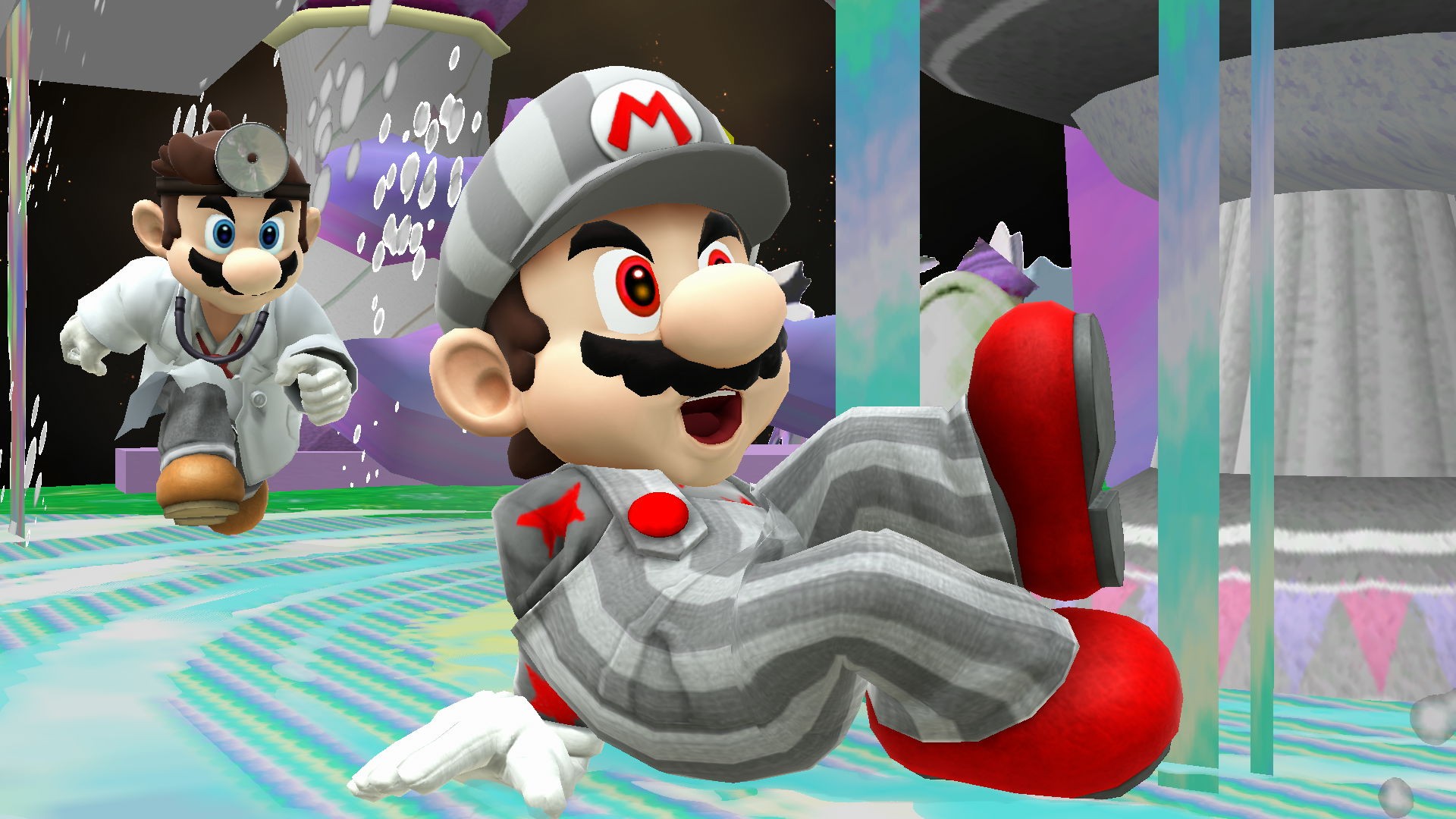 Grey and Red Mario [Super Smash Bros. (Wii U)] [Mods]