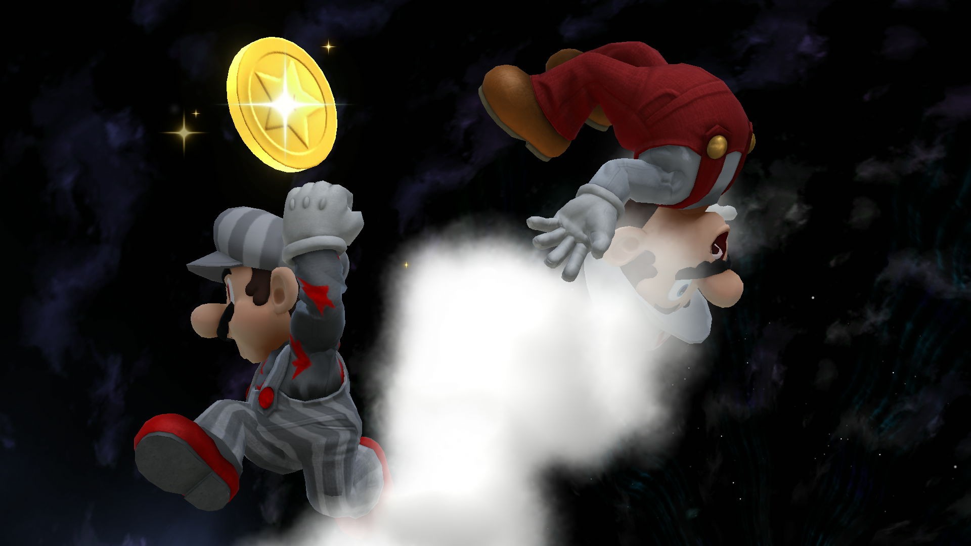 Grey and Red Mario [Super Smash Bros. (Wii U)] [Mods]