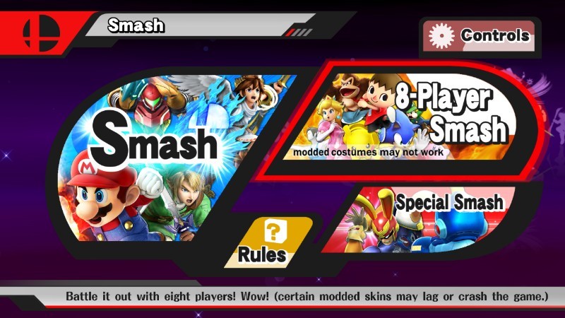 8 player smash skin warning Mod for Super Smash Bros. (Wii U) | SSB4U Mods
