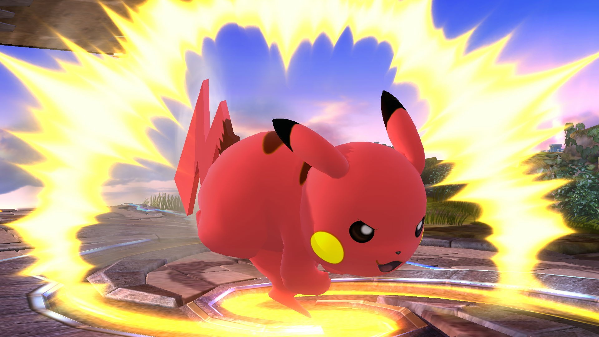 Red Pikachu [Super Smash Bros. (Wii U)] [Mods]