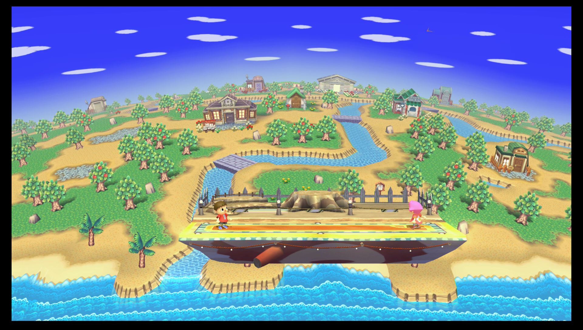 Smashville over Town and City Omega Mod for Super Smash Bros. (Wii U ...