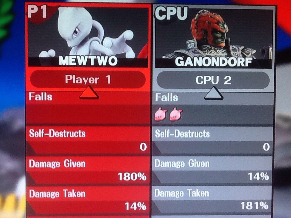 True Stock Icon for Red Tailed Mewtwo Mod for Super Smash Bros. (Wii U ...