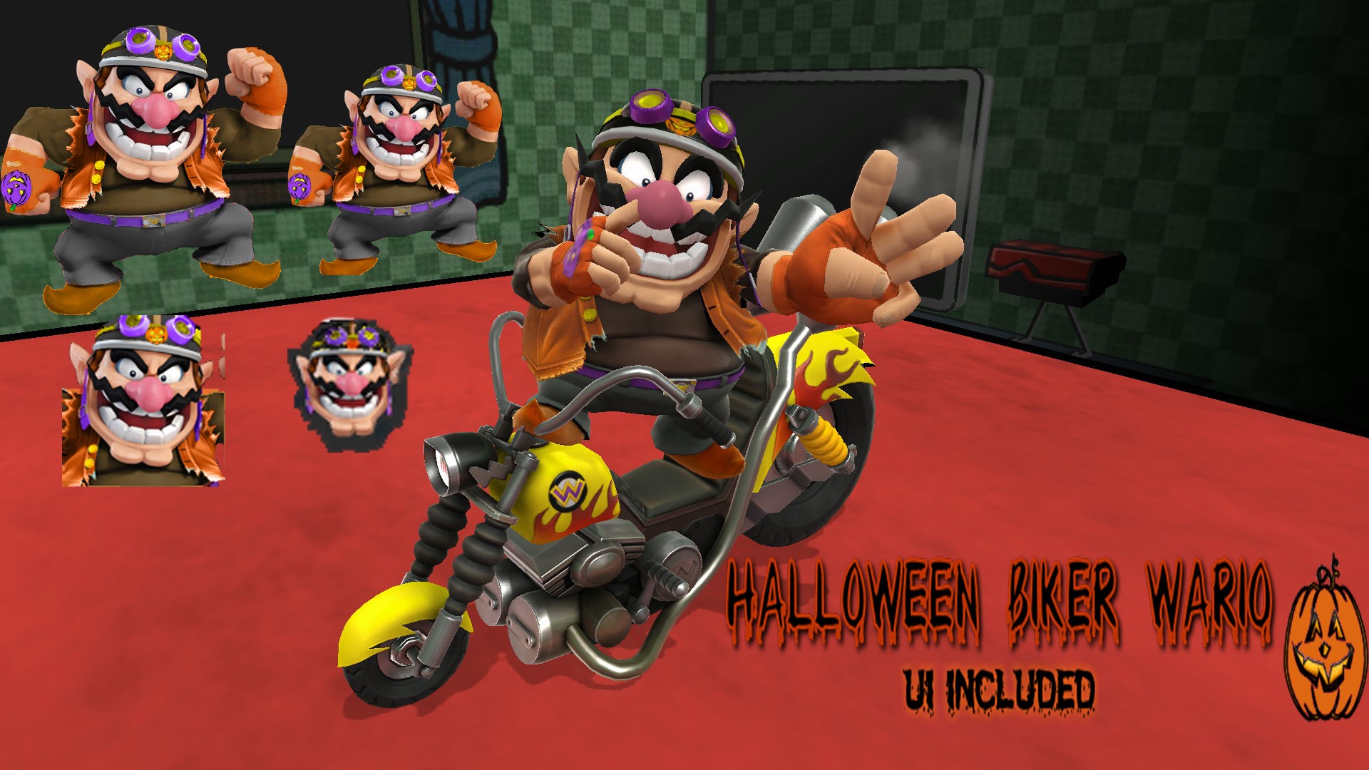 Halloween Biker Wario [Super Smash Bros. (Wii U)] [Mods]