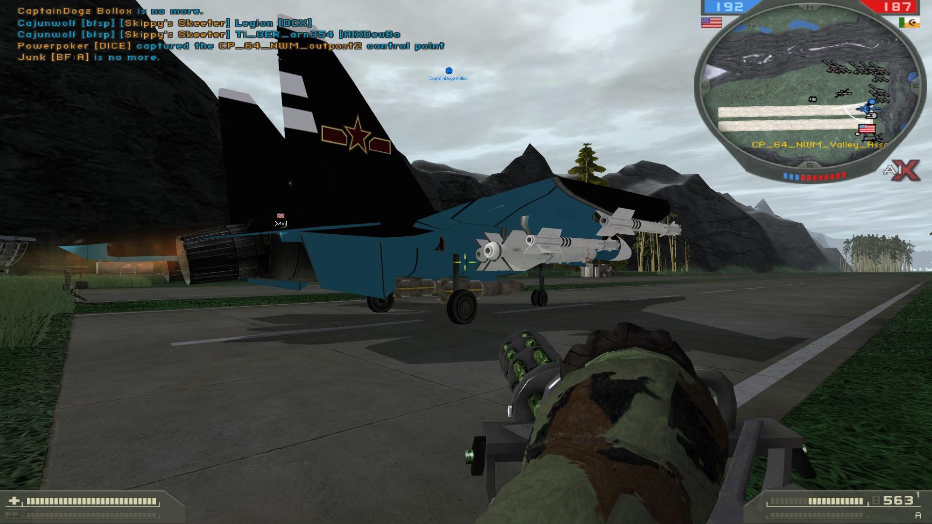 SU 30MKK repainted with vector lines on bottom of [Battlefield 2] [Mods]