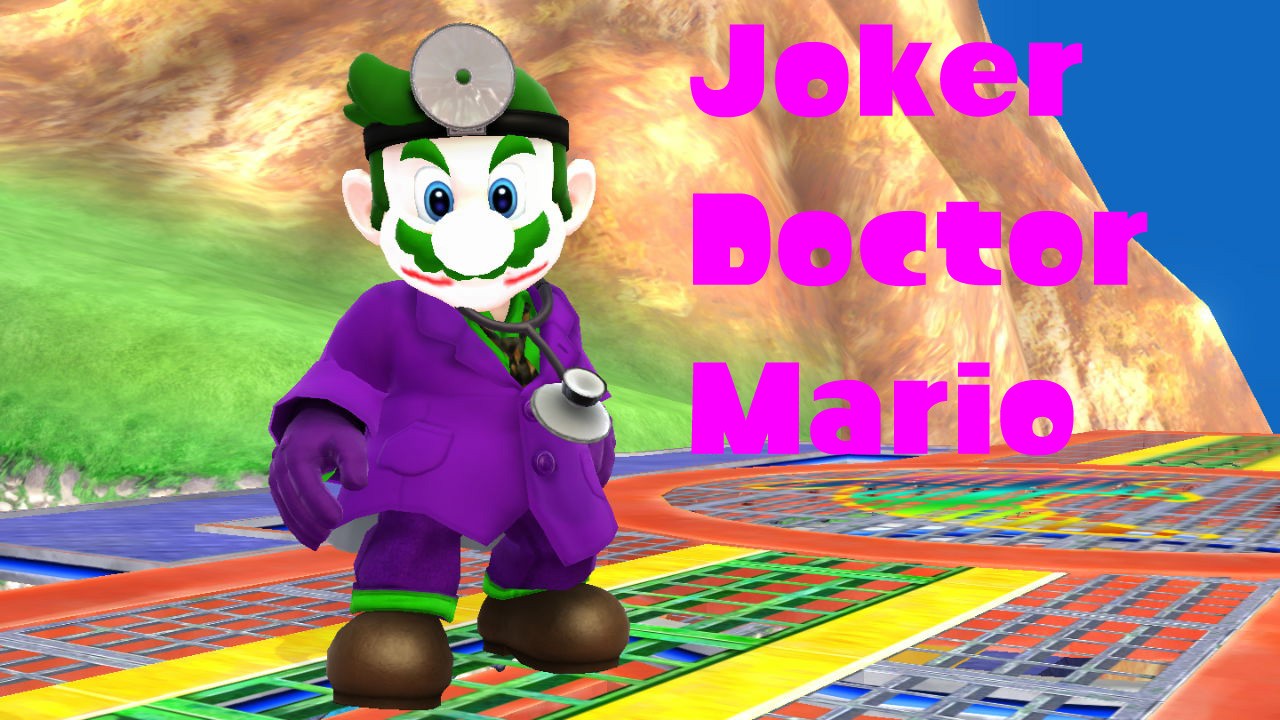 Joker Doc Mario (Tex IDd and UI) [Super Smash Bros. (Wii U)] [Mods]