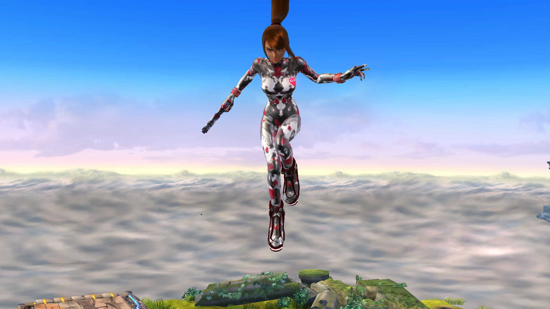 Red Camo Print ZSS [Super Smash Bros. (Wii U)] [Mods]