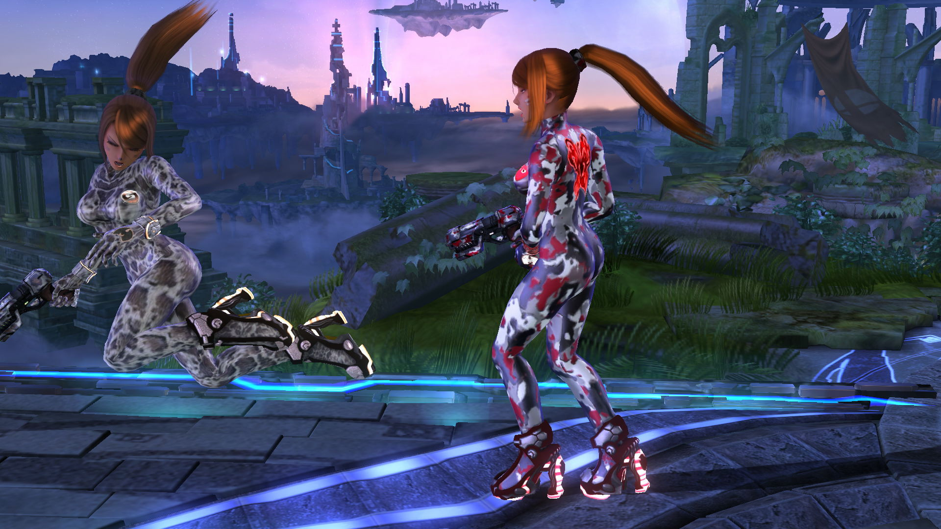 Red Camo Print ZSS [Super Smash Bros. (Wii U)] [Mods]