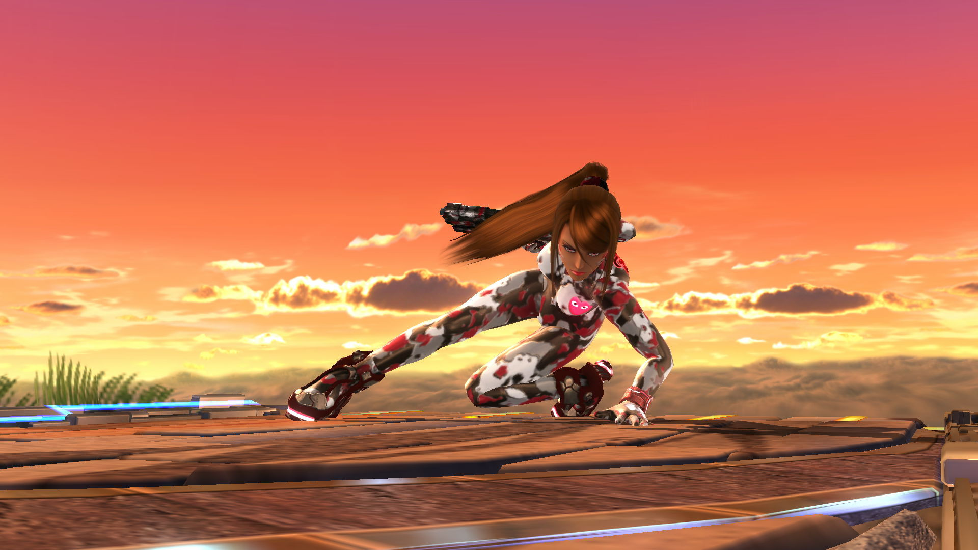 Red Camo Print ZSS [Super Smash Bros. (Wii U)] [Mods]
