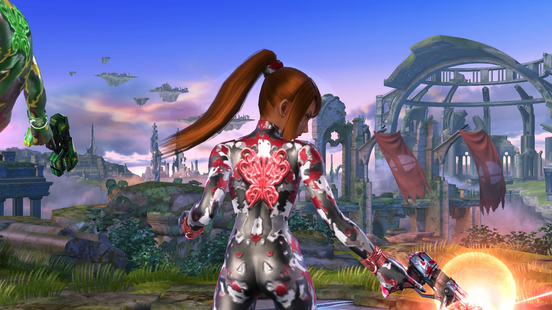Red Camo Print ZSS [Super Smash Bros. (Wii U)] [Mods]